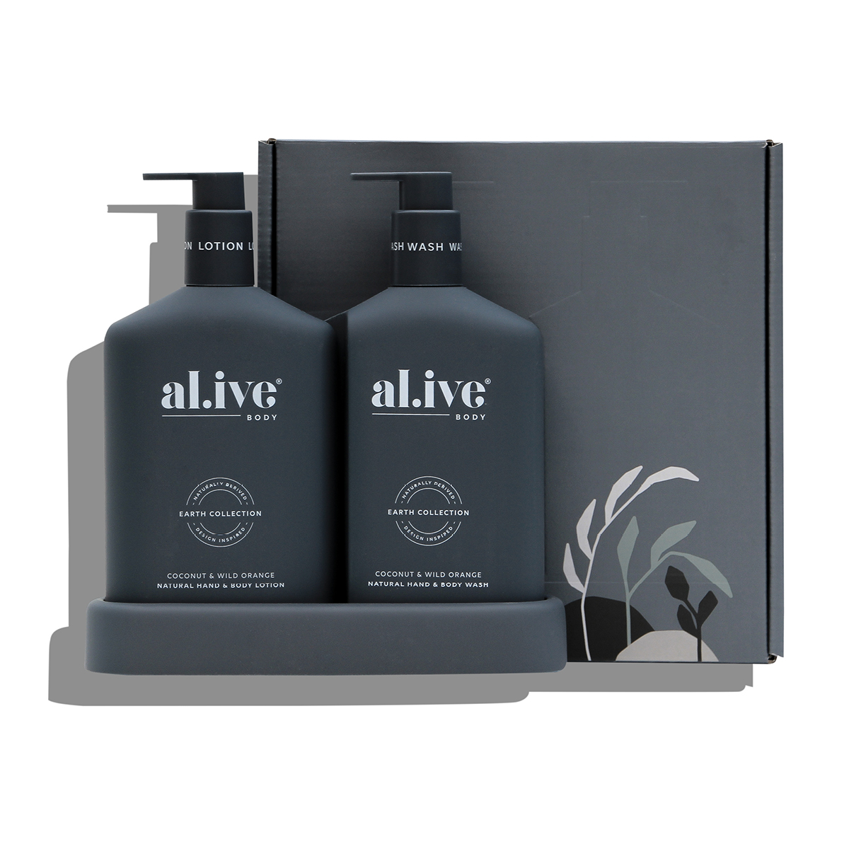 al.live Hand & Body Lotion Duo + Tray - Coconut & Wild Orange