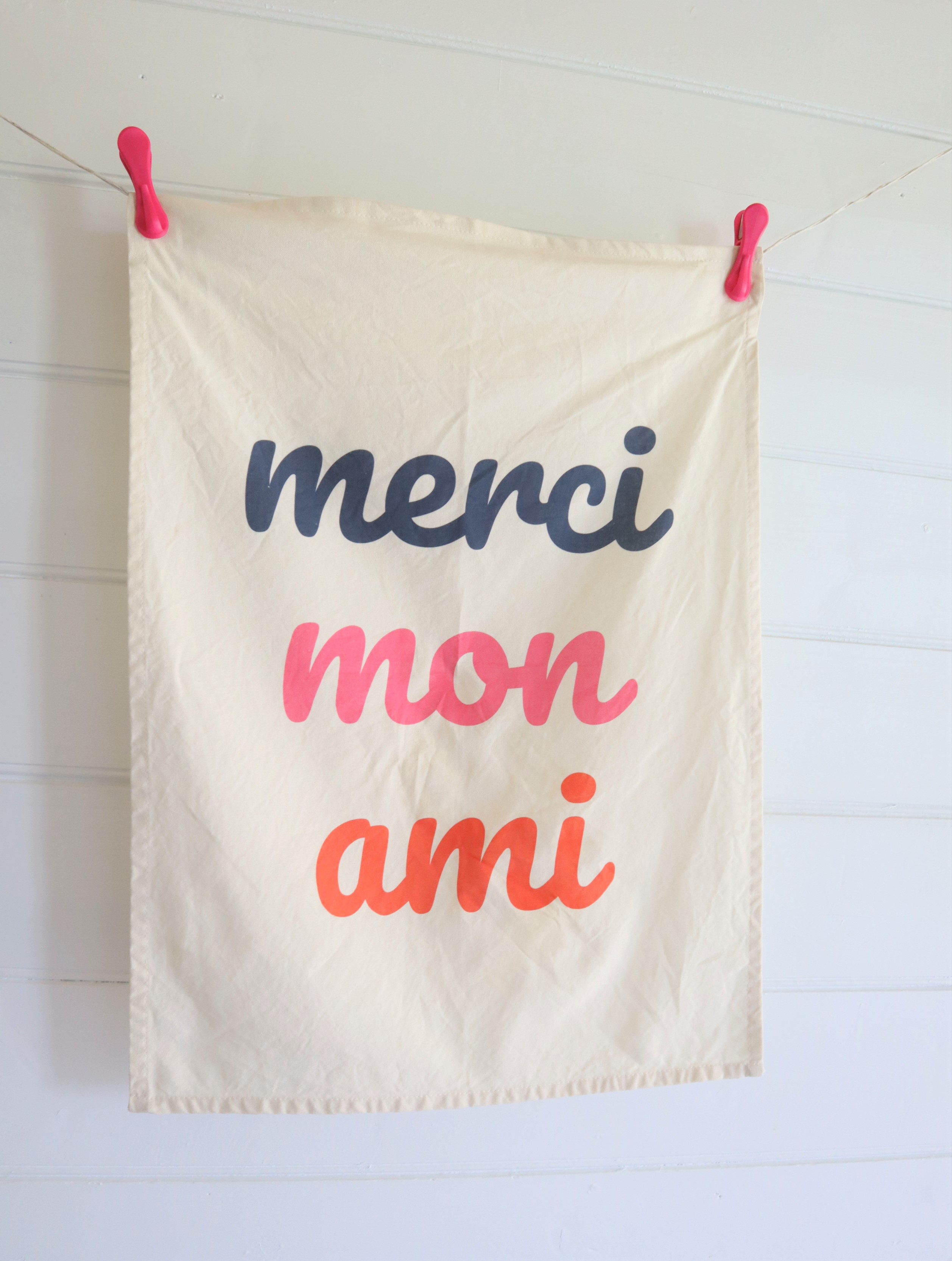 ele Merci Mon Ami 100% Cotton Tea Towel 'PRE-ORDER'